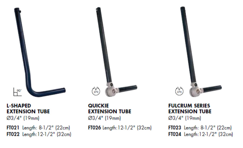 Bodypoint Wheelchair Footplate Extension Tubes